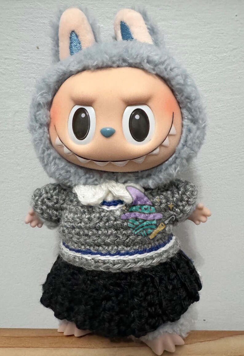 Wizarding Costume for Labubu-sized Doll, Doll Clothing, Magic School ...