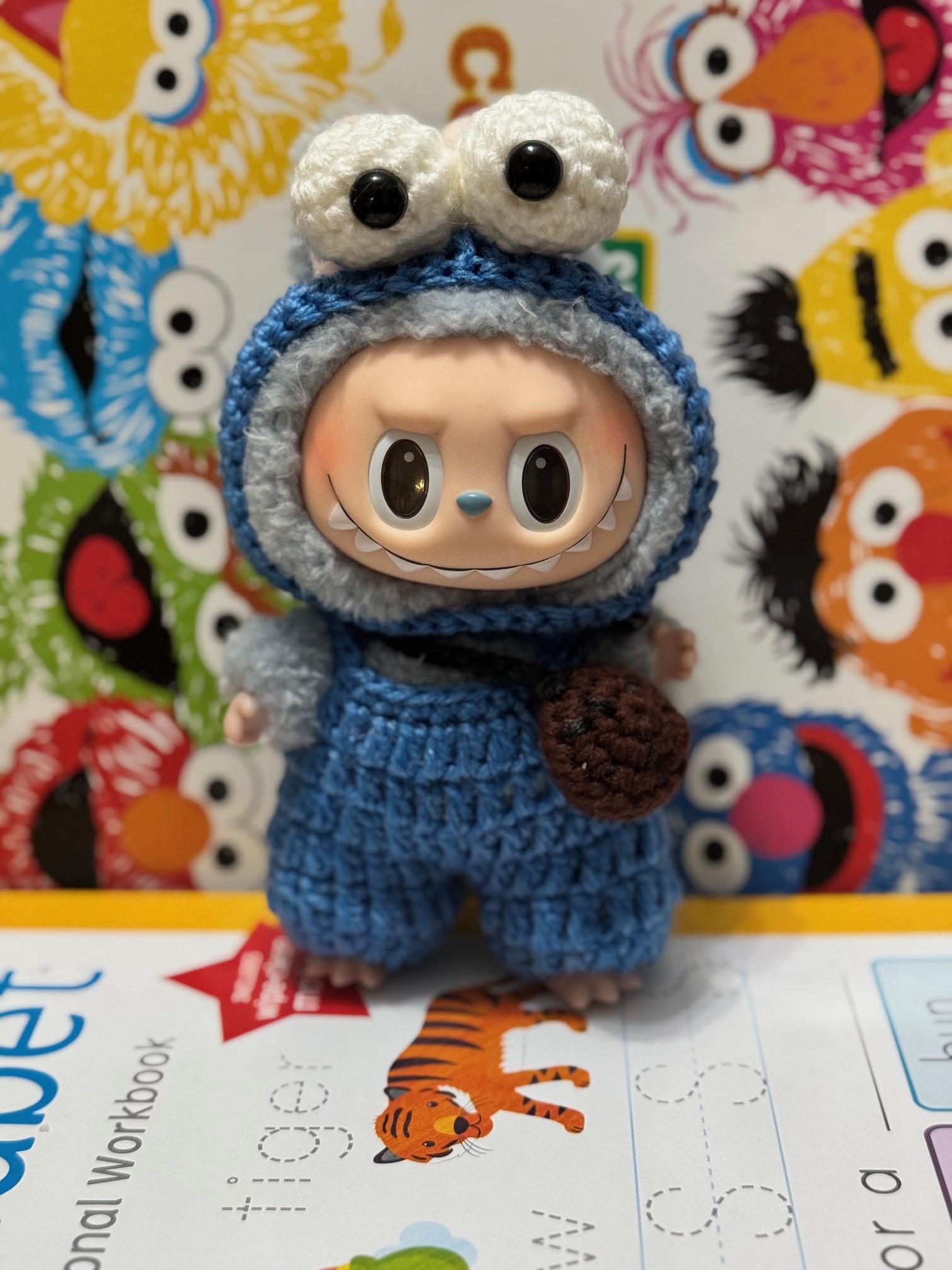2-in-1 Labubu Clothes Crochet Pattern, Elmo and Cookie Monster Labubu ...