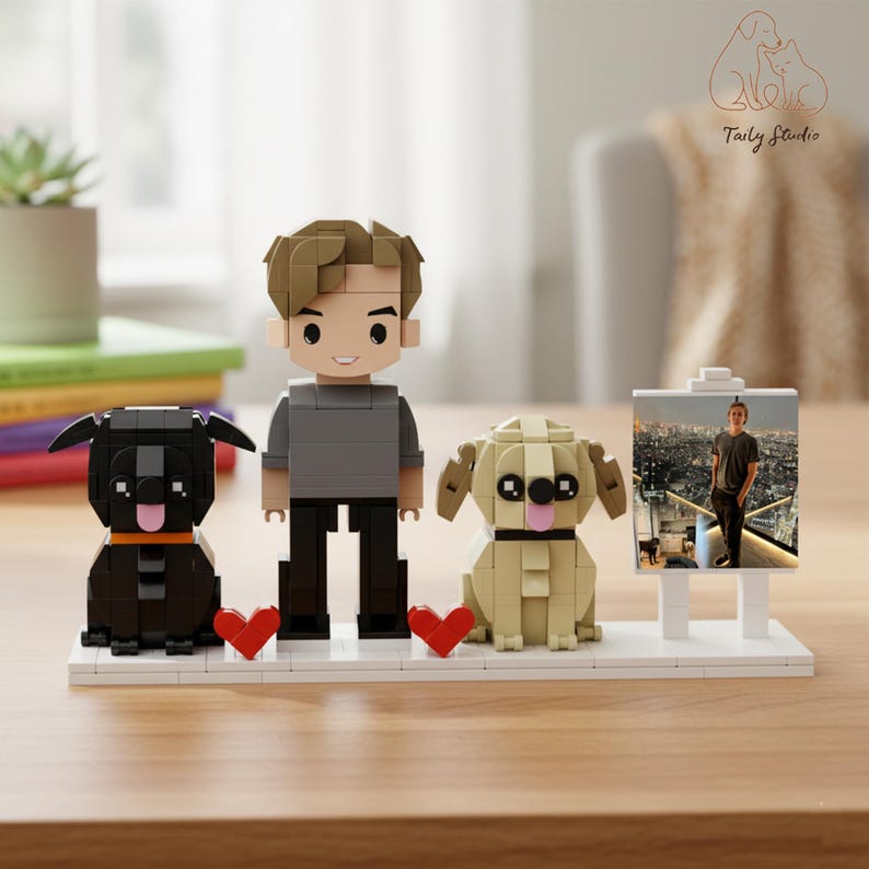 Personalized Brick Figurine With Photo Display – Custom Birthday Gift ...