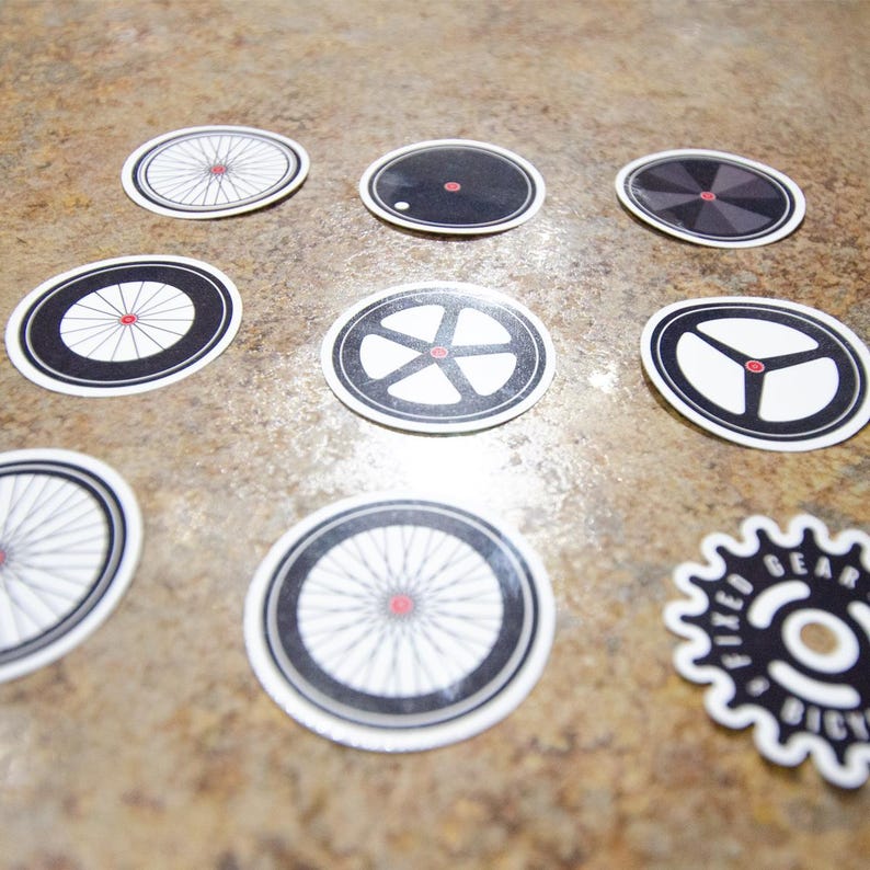 Fixed Gear Bike Wheelset Sticker Set | Track Bicycle, Urban Rider - Etsy