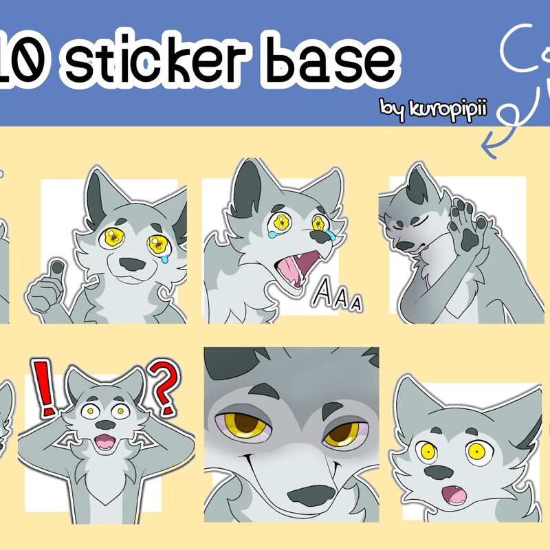 Furry Sticker - Etsy