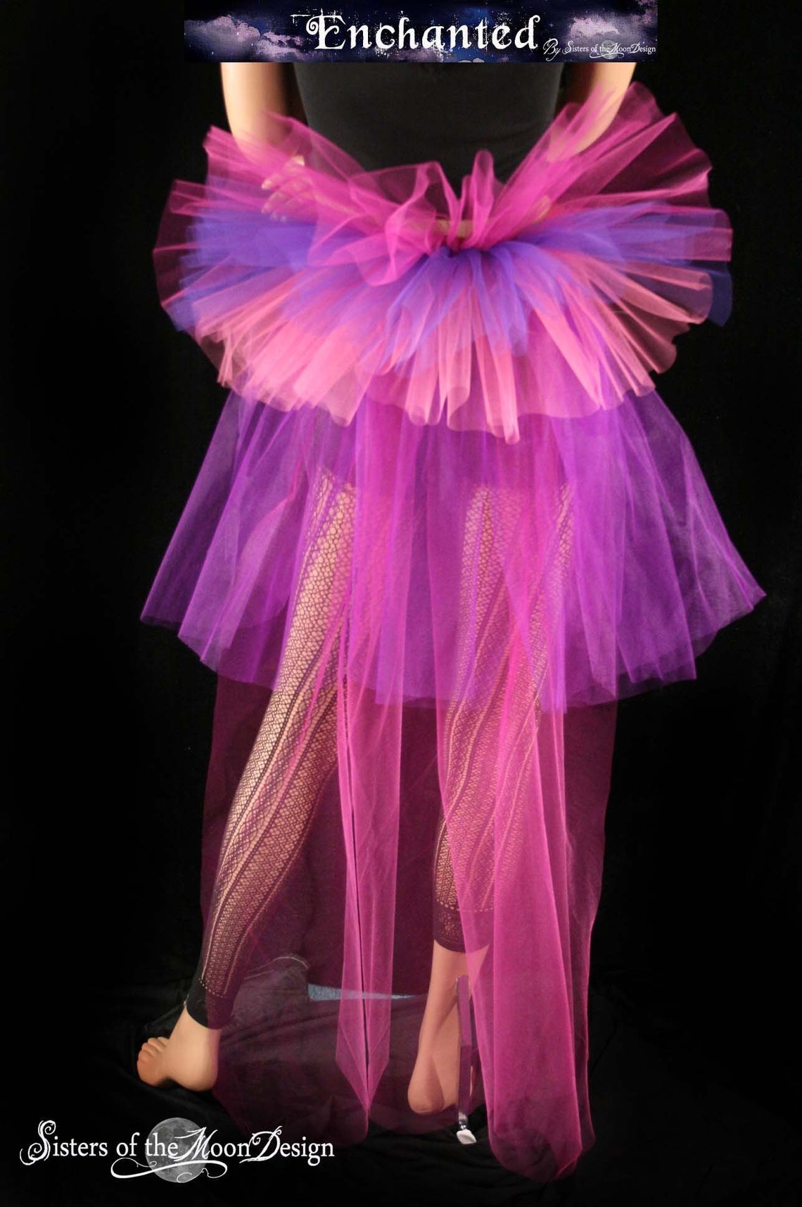 Tulle Bustle Tie on Pink Purple Fuchsia Cheshire Cat Inspired - Etsy