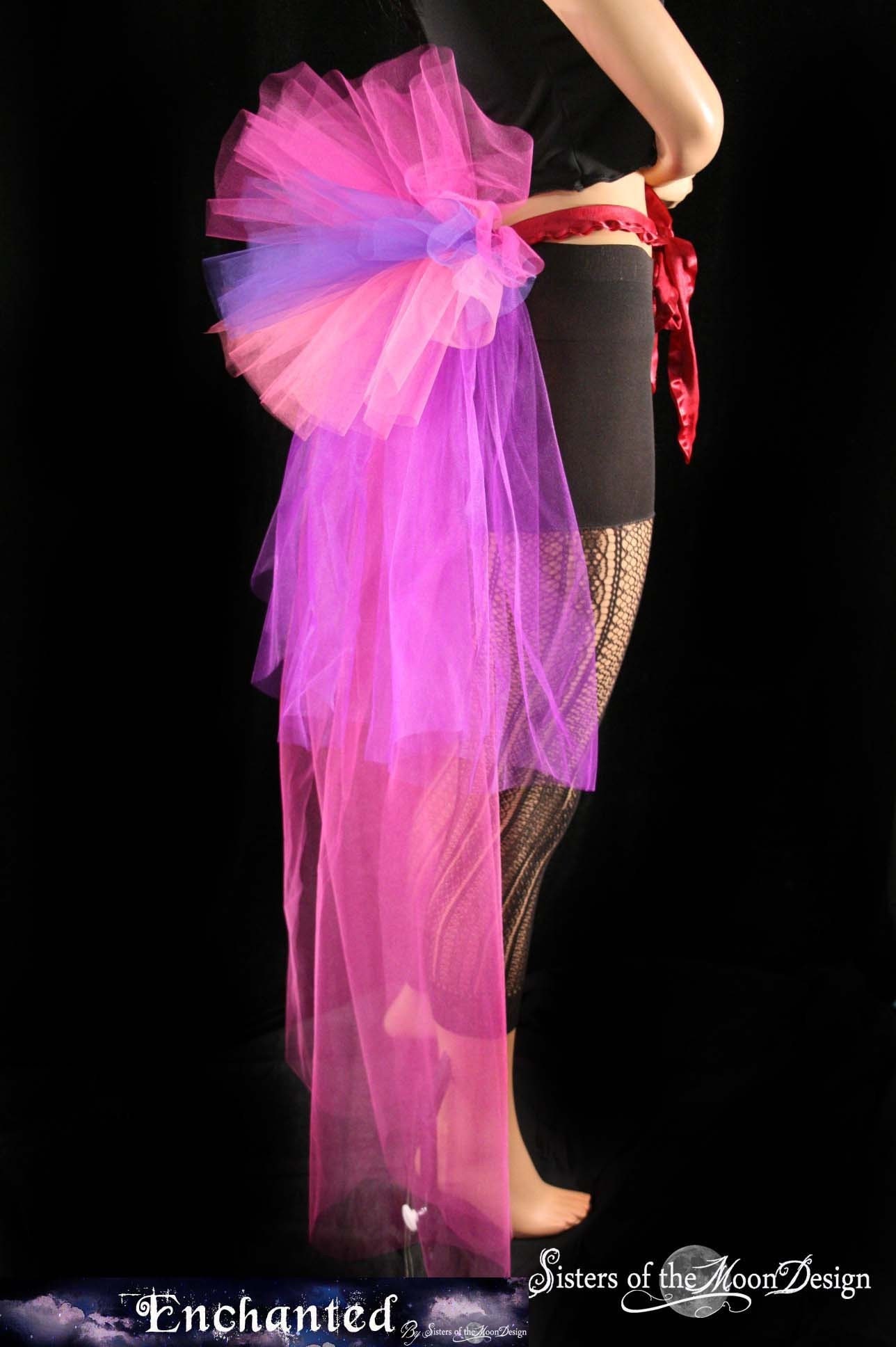 Tulle Bustle Tie on Pink Purple Fuchsia Cheshire Cat Inspired | Etsy