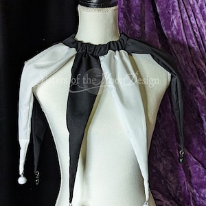 Custom Two Color Pointed Clown Collar Jester Neck Piece Elastic ...