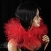 Red Neck Collar Three Layer Tulle Ruff Cuff Clown Jester Ruffle Goth ...
