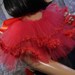 Large Red Tulle Neck Collar Cuff Ruffle Clown Jester Ruff Trimmed ...