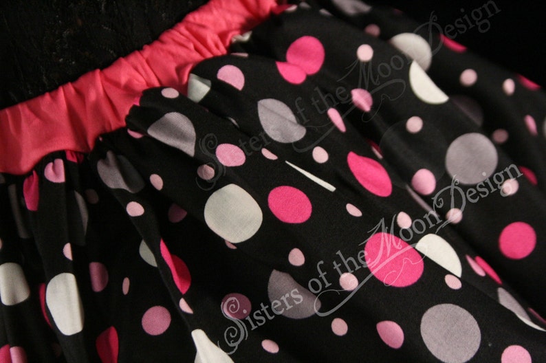 Polka Dot Micro Mini Skirt Adult Tutu Topper Black Hot Pink Etsy