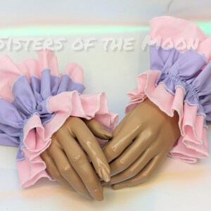 Custom Color Clown Ruffle Wrist Cuffs Set Wristlets Anklets Clowncore ...