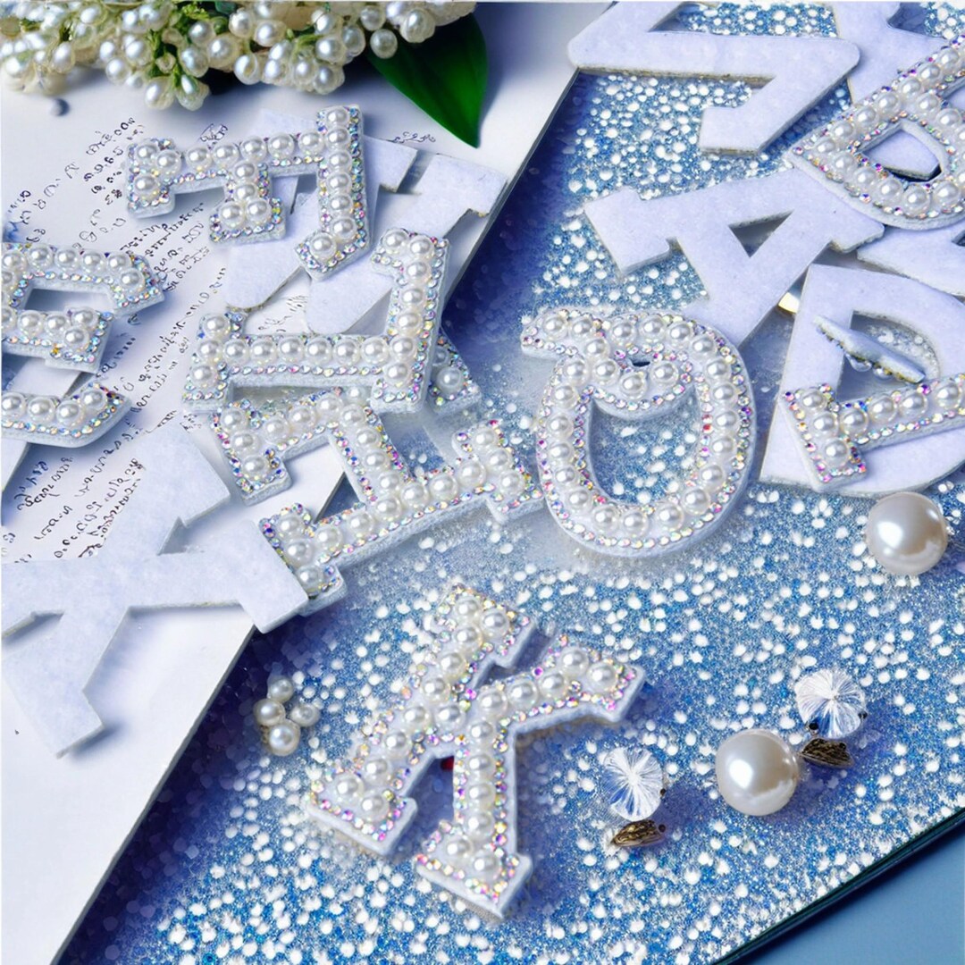 Pearl Patch Letters, Pearl Alphabet Iron-on Patches, 1 Pcs A-Z English ...