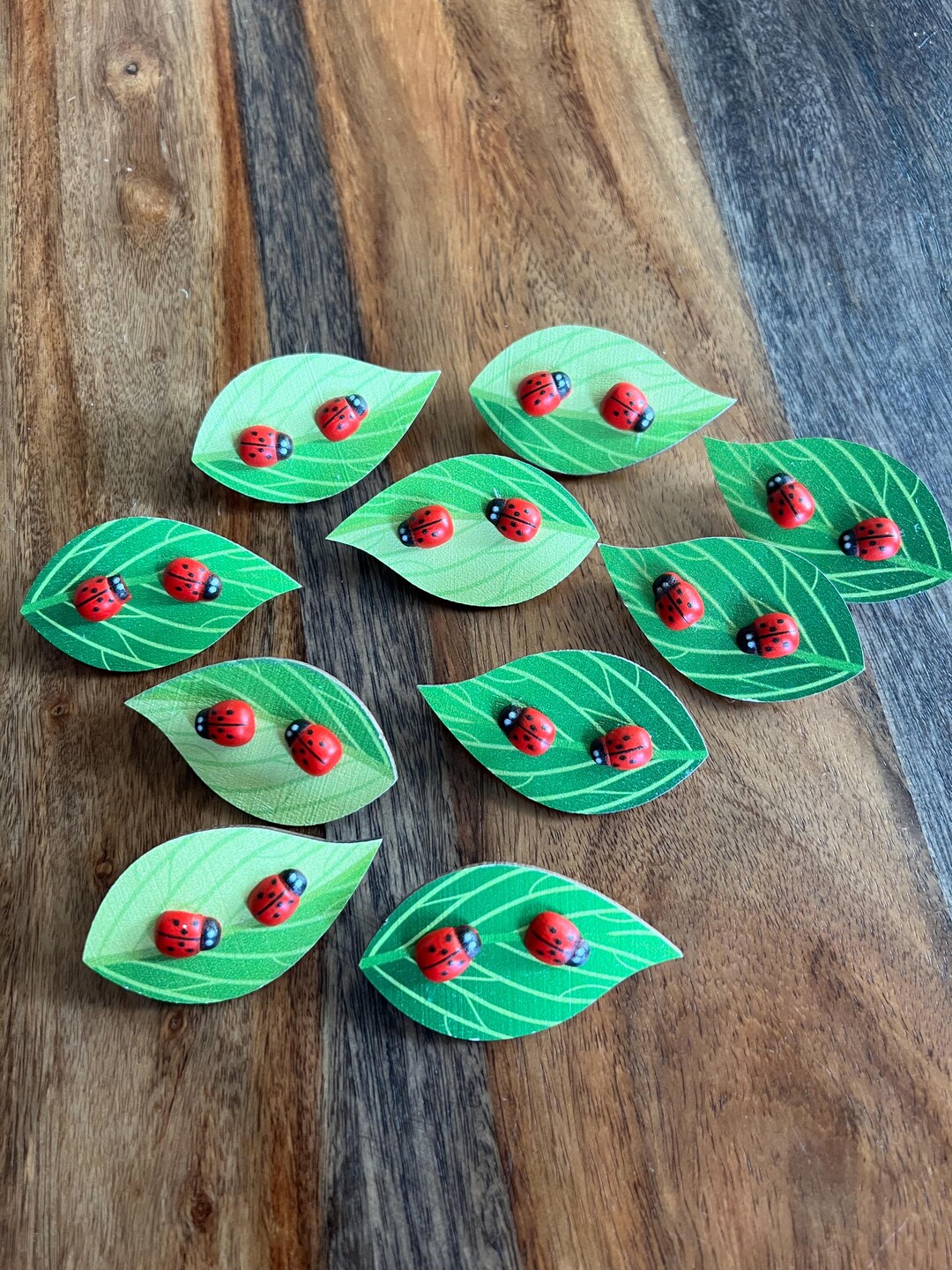SWAP Girl Scout Swaps Ladybugs on a Leaf Set of 10 - Etsy