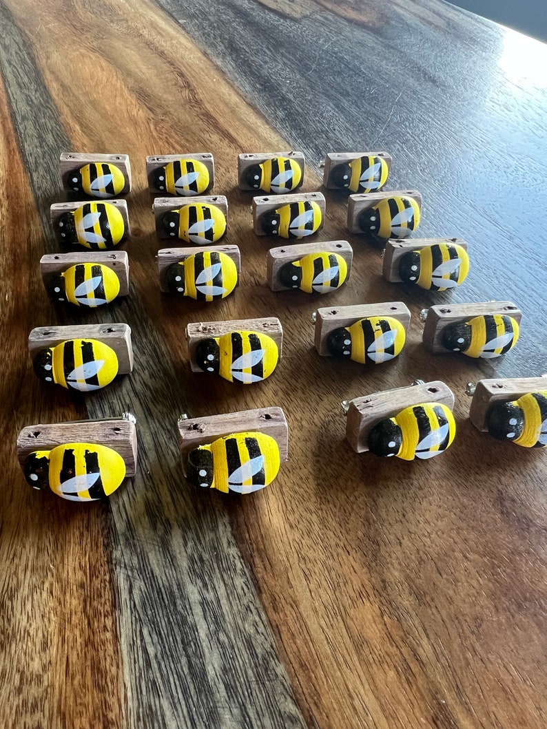 SWAP Girl Scout Swaps Baby Bumblebee Set of 20 on Wooden Blocks - Etsy