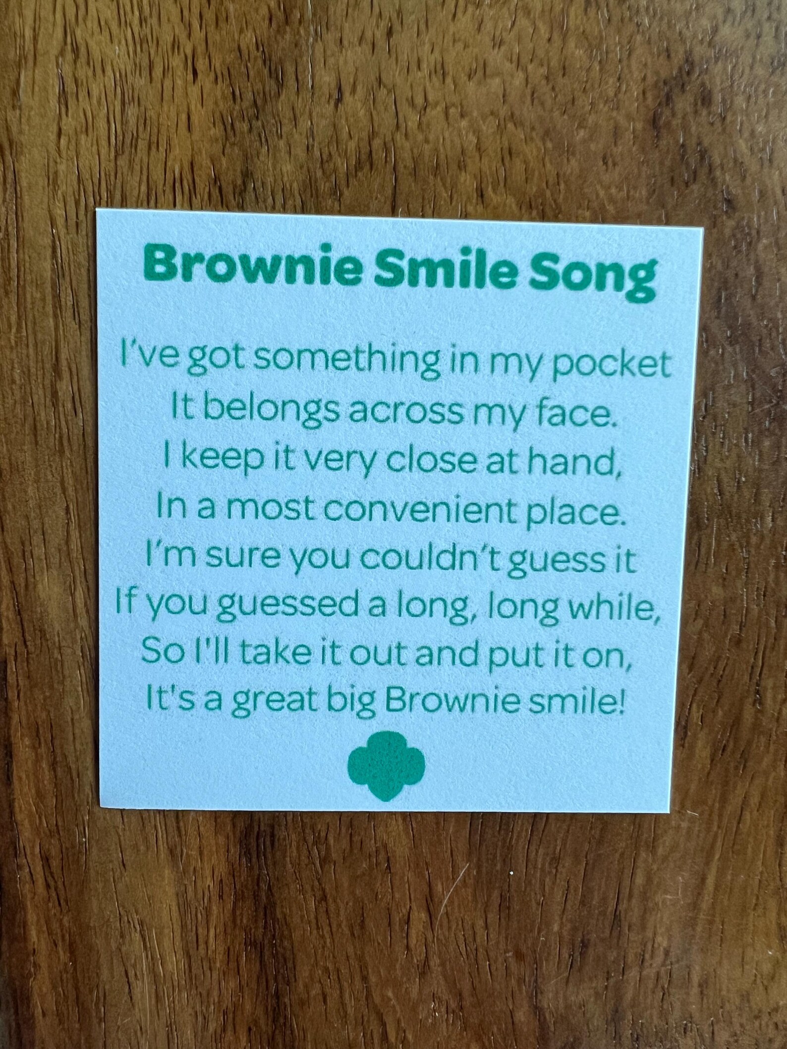 SWAP KIT Girl Scout Swaps Brownie Smile Song Set of 20 - Etsy