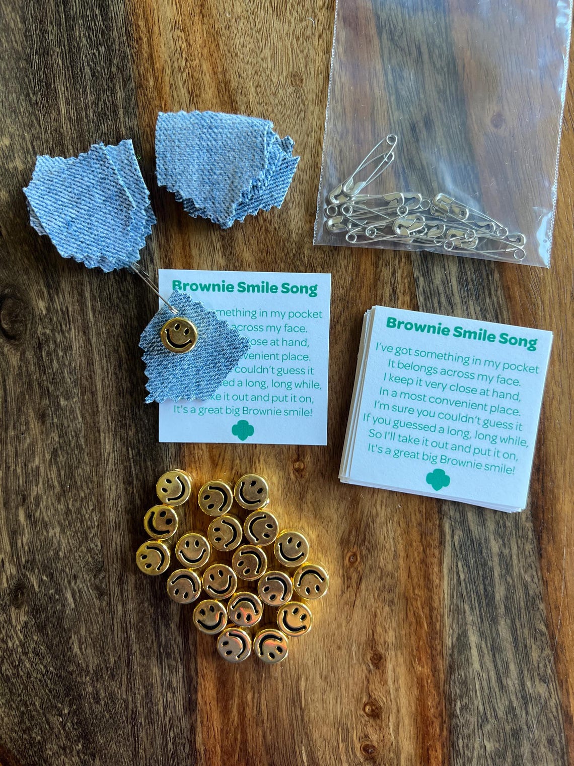 SWAP KIT Girl Scout Swaps Brownie Smile Song Set of 20 - Etsy