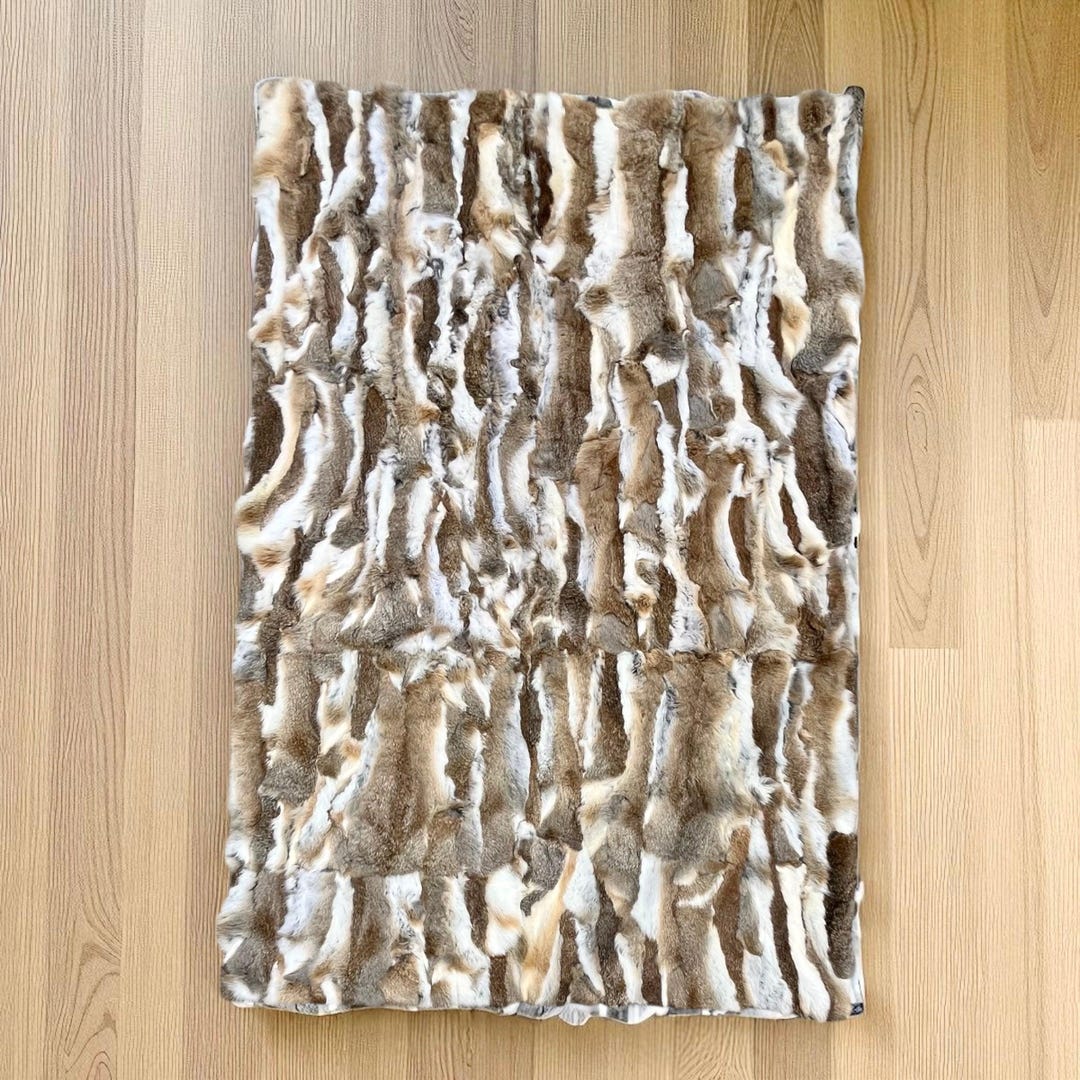 4x6, Tan Designer Rabbit Hide Carpet - Etsy