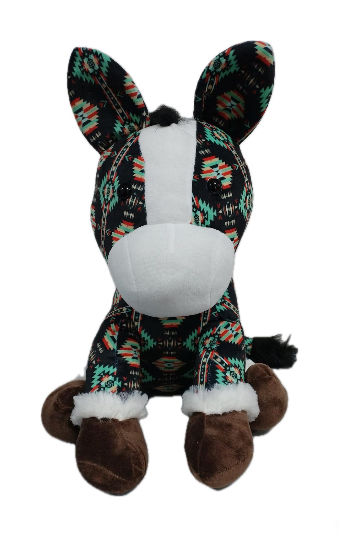 Farm Pal Plush Toy - Black Aztec Horse - Etsy