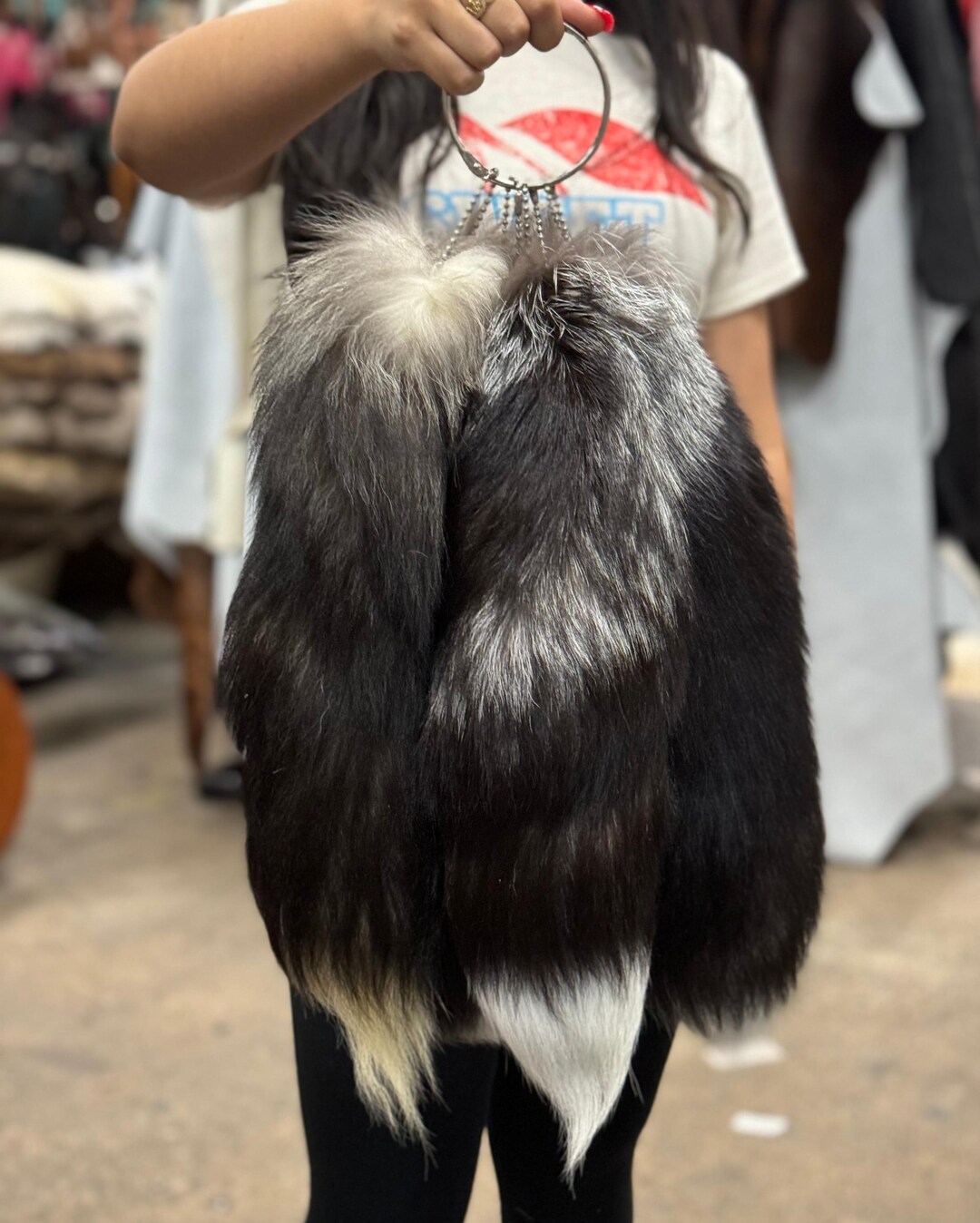 Silver Fox Tail Chain - Luxurious Fashion Statement - Etsy