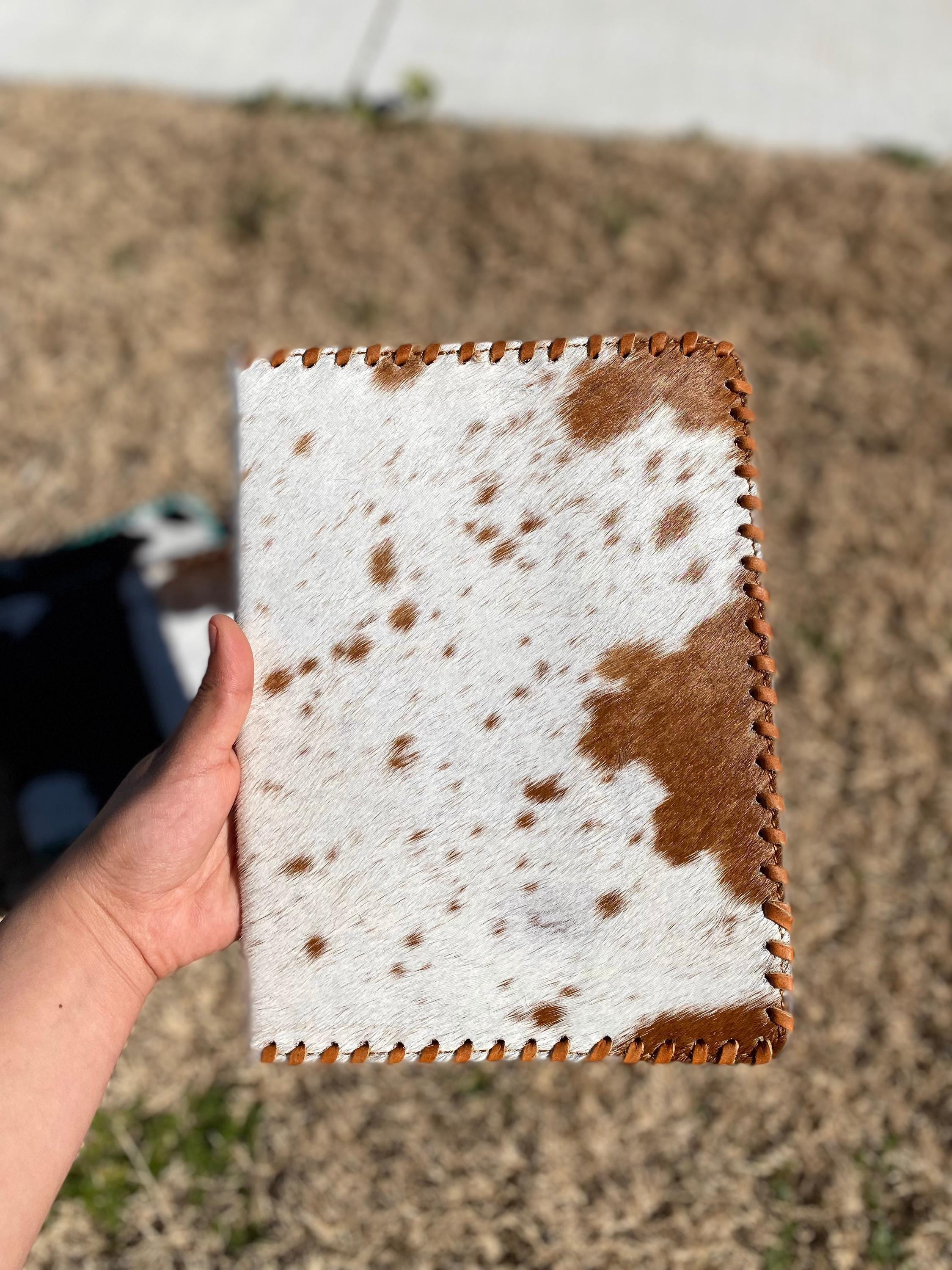 Classic Cowhide Book Cover With Western Charm - Etsy