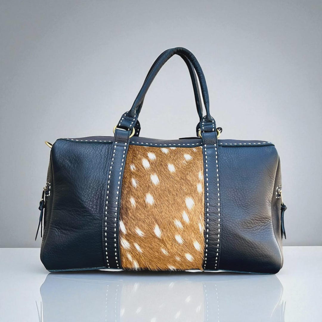 Jax Axis Leather Duffle Bag - Stylish & Spacious Bag - Etsy