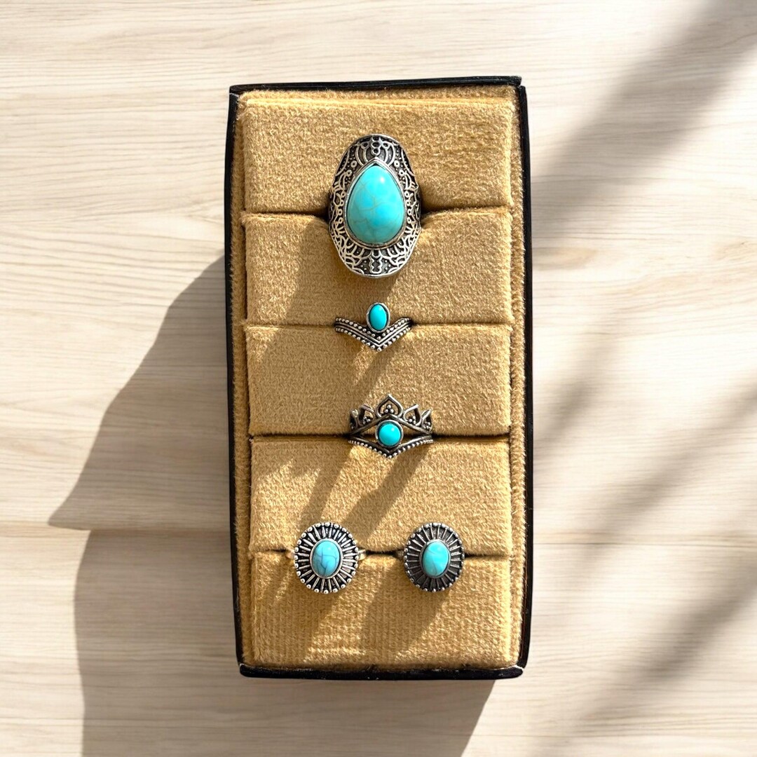 Tan Tooled Leather Ring Display - Elegant Showcase for Your Treasured ...