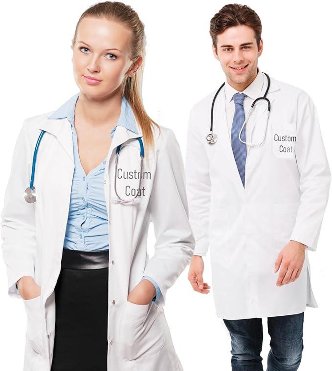 Custom Embroidered Lab Coat for Men & Women - Add Your Name or Text ...