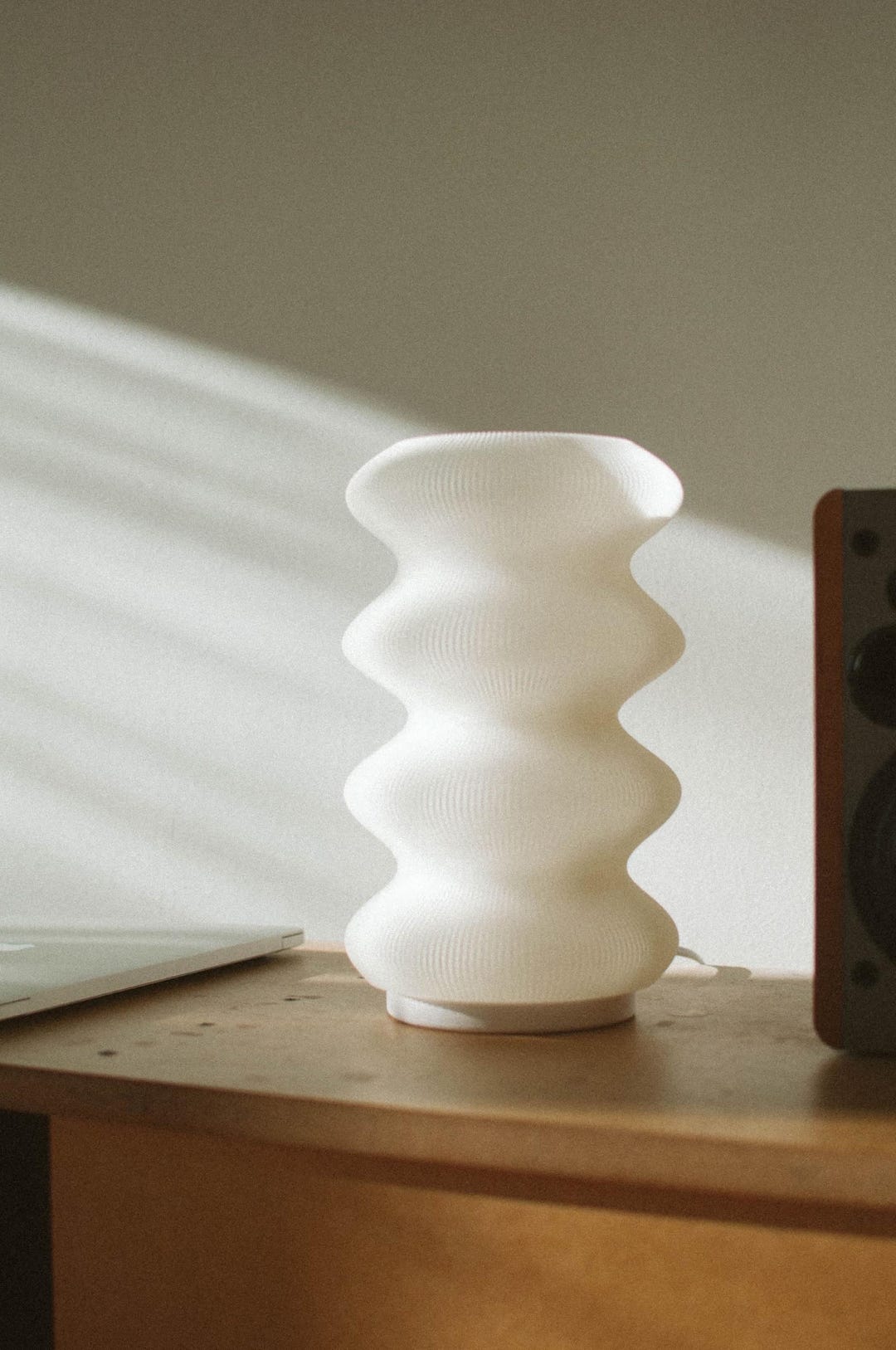 Modern Table Lamp - Unique Ambient Table Light for Bedroom & Living ...