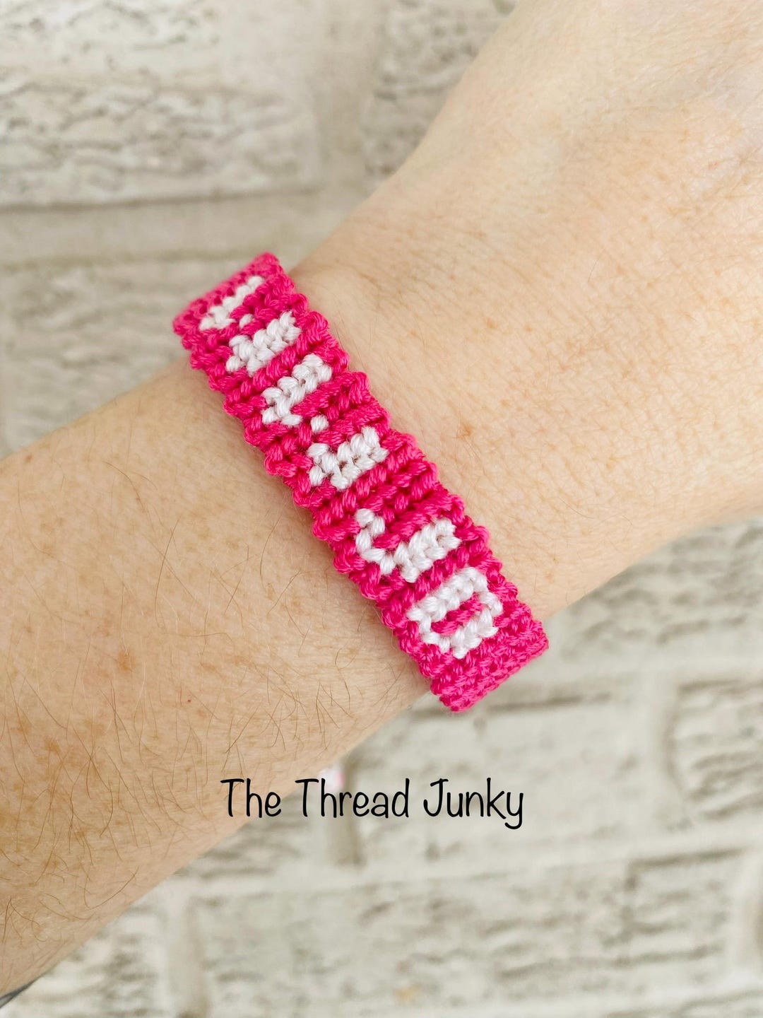 WWJD Dark Pink Bracelet Font 1B Ready to Ship - Etsy