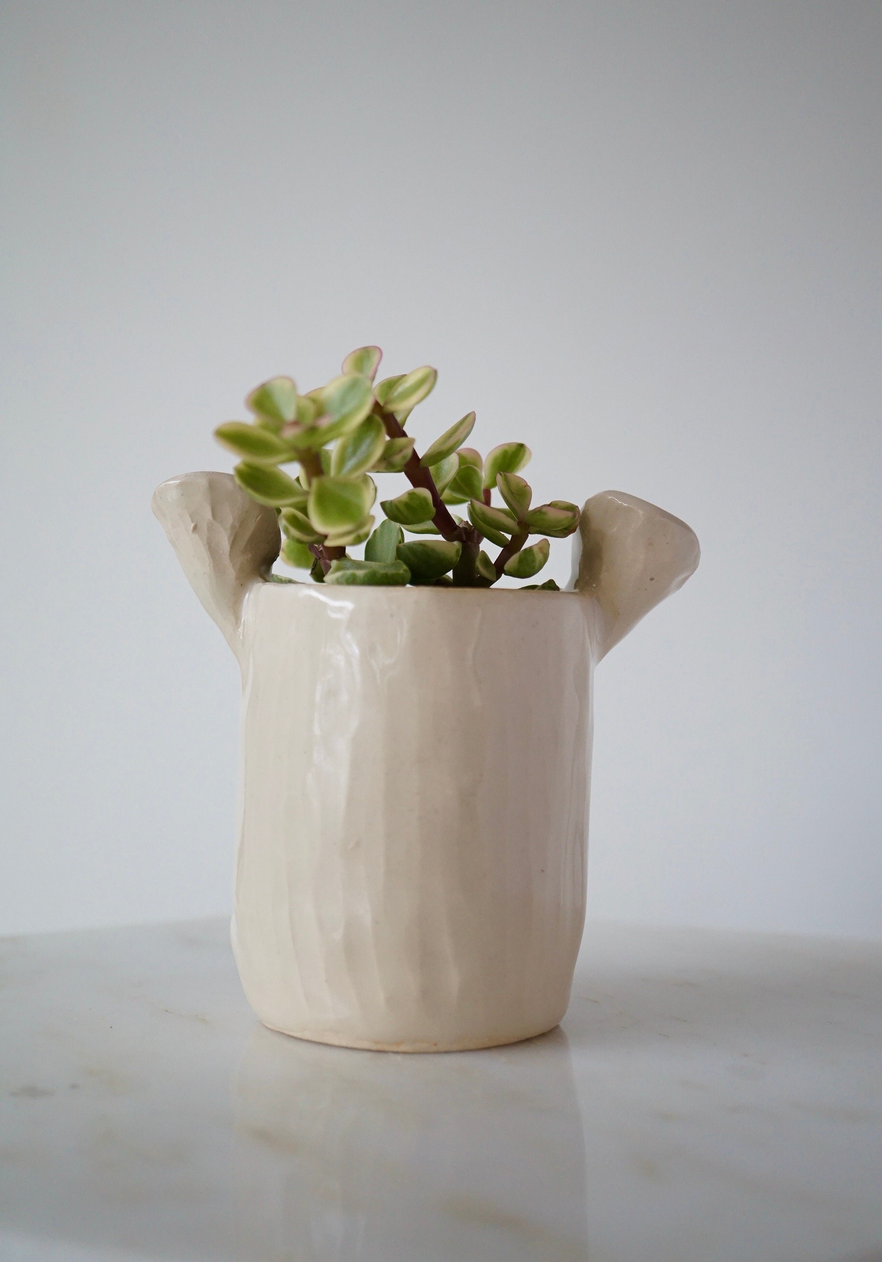 Mini Planter ,pottery Mouse With Heart - Etsy