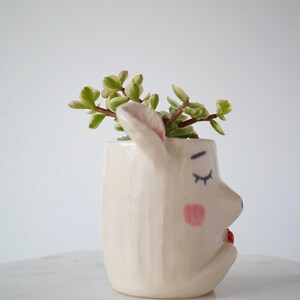 Mini Planter ,pottery Mouse With Heart - Etsy