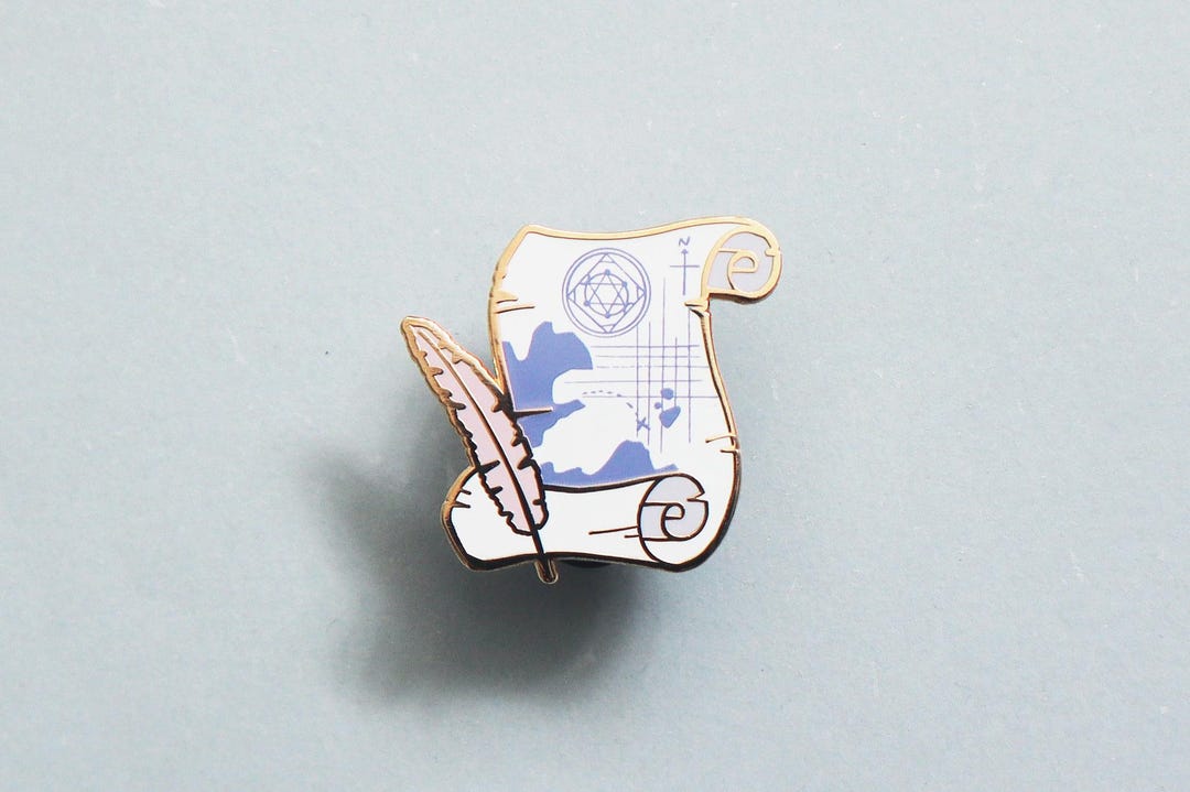 Treasure Map Enamel Pin - Etsy