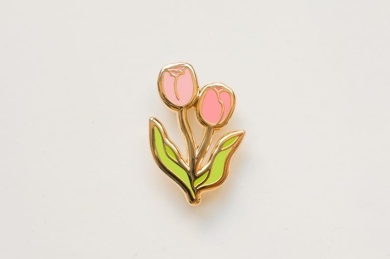 Tulip Flower Enamel Pin - Etsy