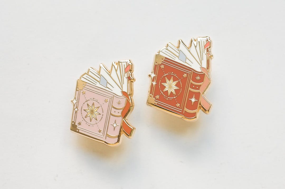 Star Spell Book Enamel Pin - Etsy