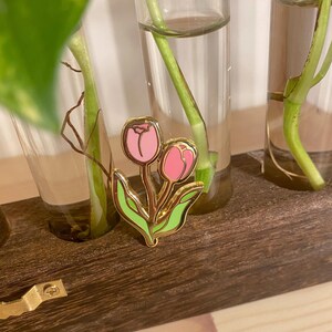 Tulip Flower Enamel Pin - Etsy