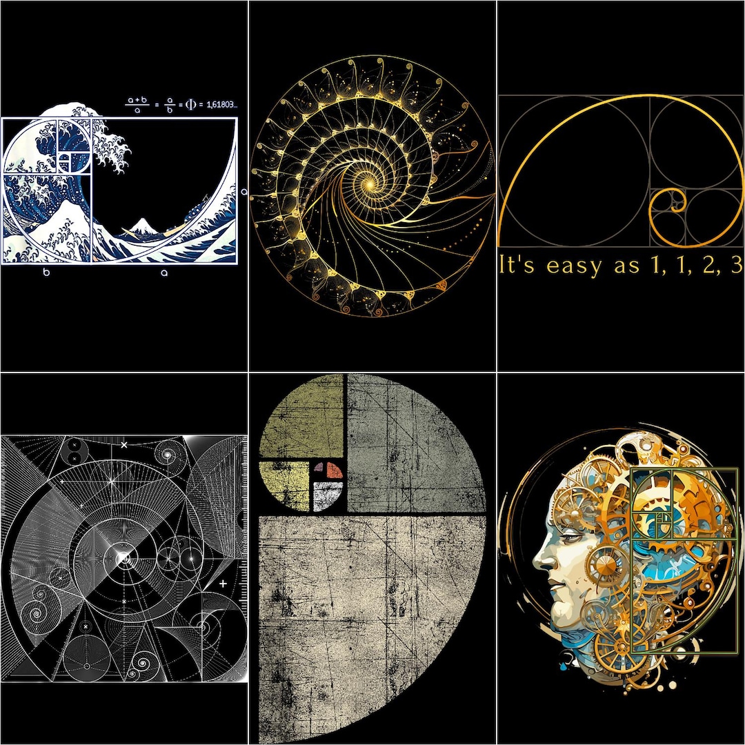 Fibonacci Png, Vector Fibonacci Spiral, Golden Ratio Png, Fibonacci ...