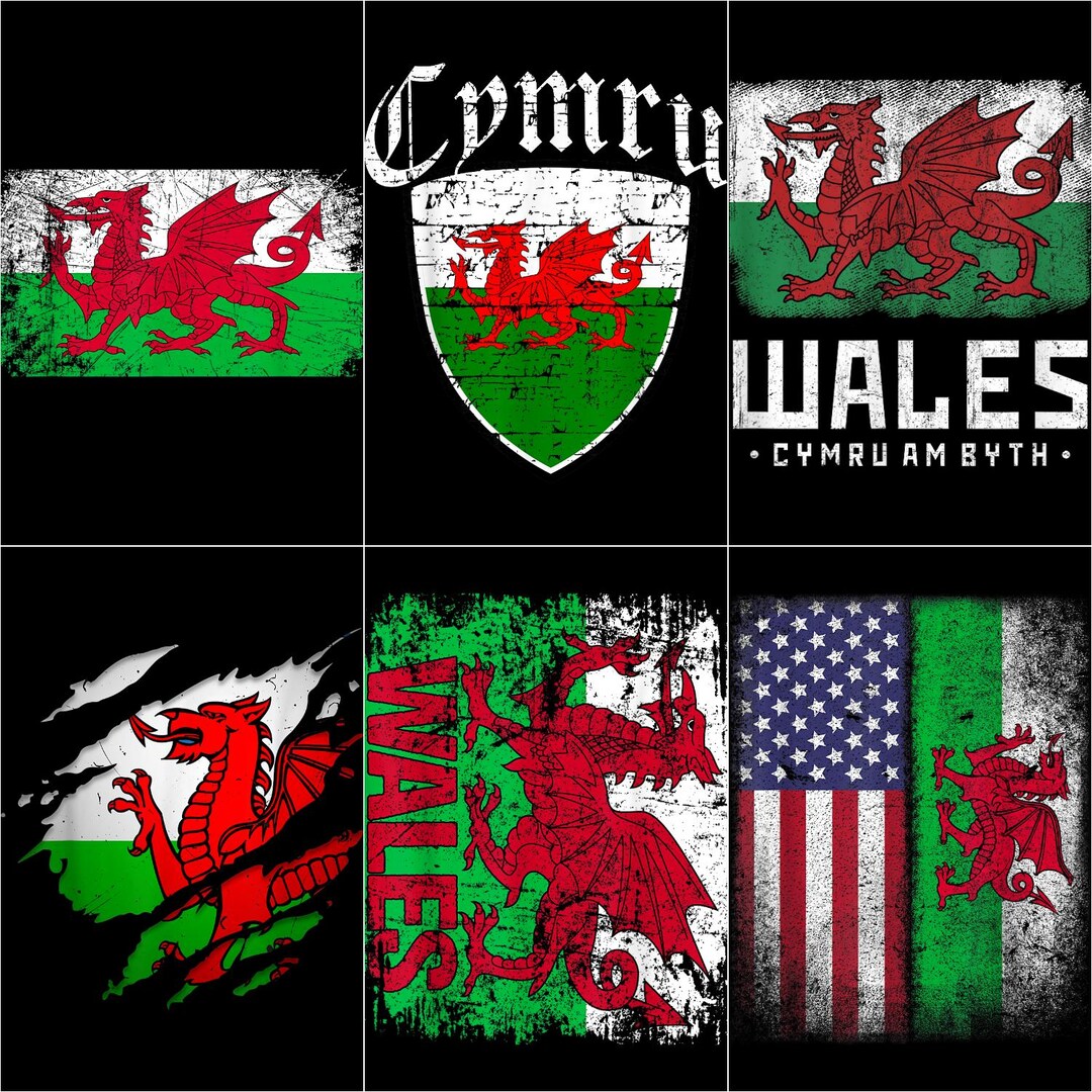 Wales Sublimation Design Wales Flag PNG Welsh Dragon PNG Patriotic ...