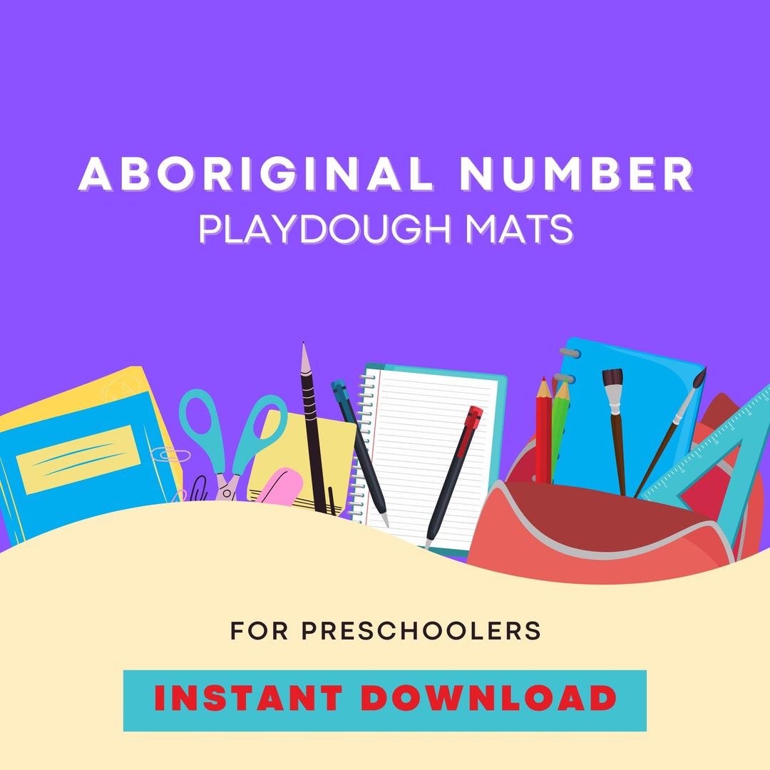 Aboriginal Number Playdough Mats, 2 Sizes Available | Digital Download ...