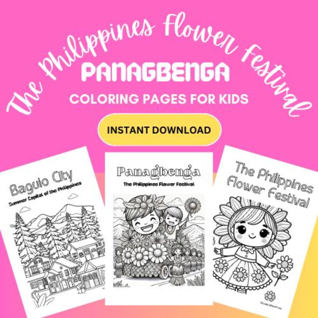 Panagbenga Flower Festival Coloring Pages | Filipino Festival Printable ...