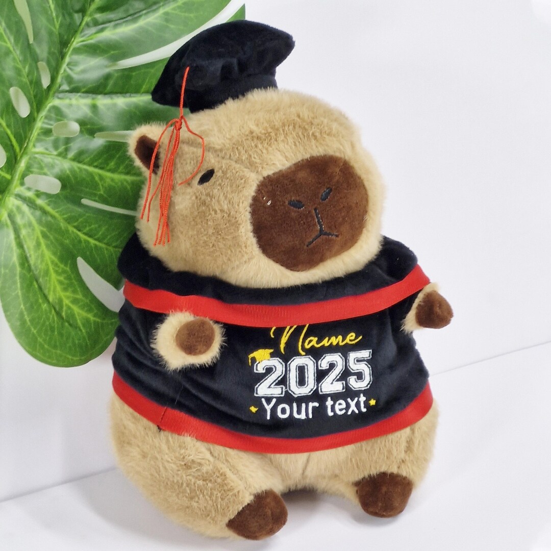 Custom Capybara Plush – Personalized Graduation Gift, Cute Capybara ...