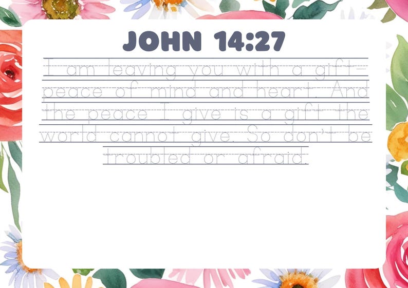 Bible Verse Tracing Workbook Worksheet | Teach Bible Verses | Kids ...