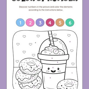 Color by Numbers Activity Pack for Kids | 50 Fun Printable Worksheets ...