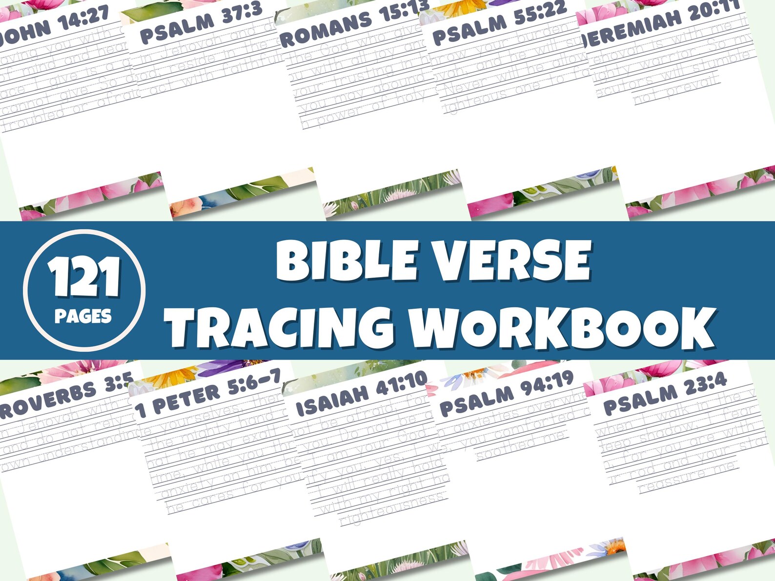 Bible Verse Tracing Workbook Worksheet | Teach Bible Verses | Kids ...