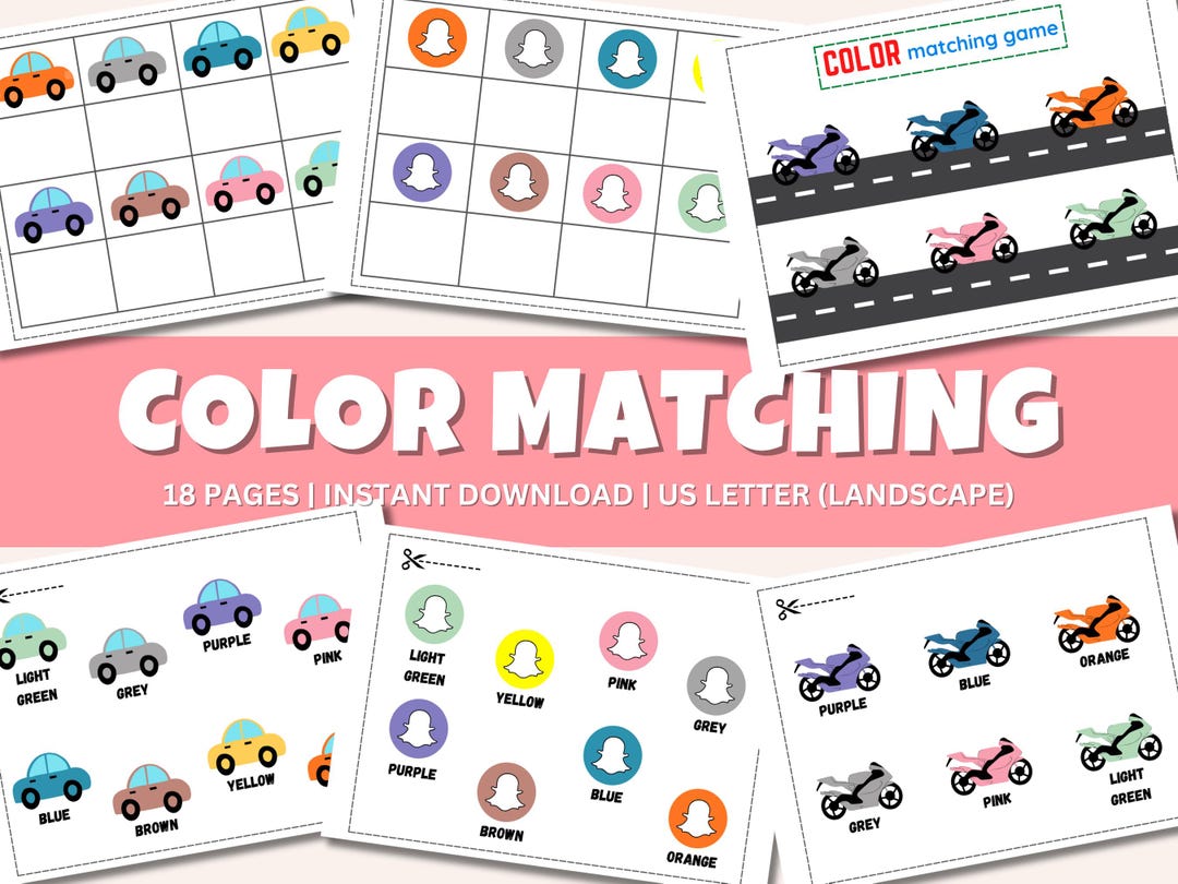 Color Matching Activity for Kids, Toddler Color Printables, Montessori ...