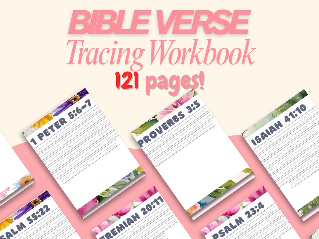 Bible Verse Tracing Workbook: Kids Handwriting Practice (digital ...