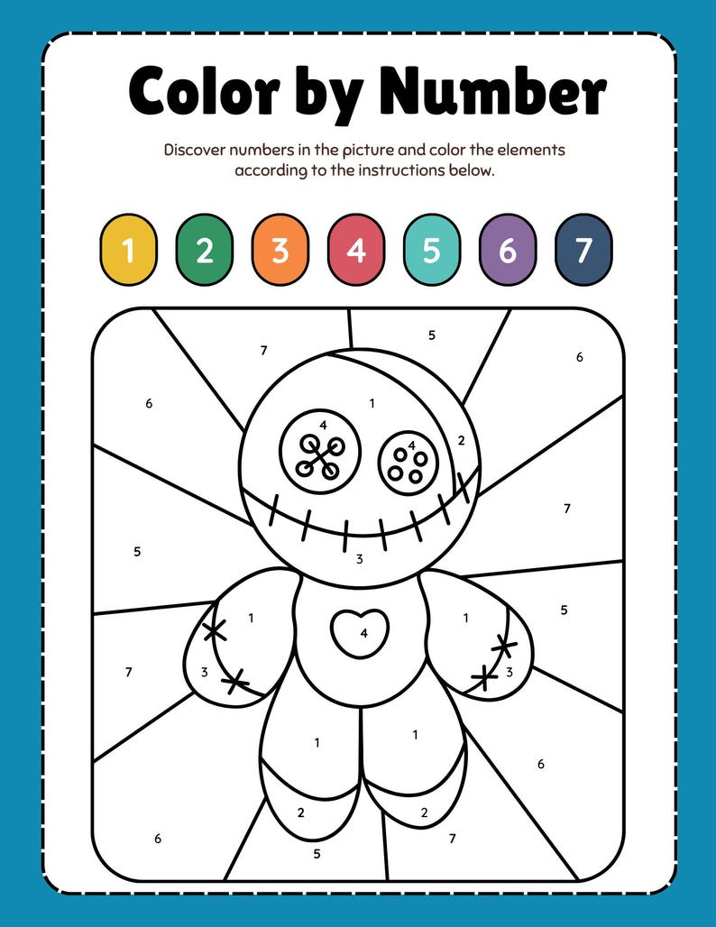 Color by Numbers Activity Pack for Kids | 57 Fun Printable Worksheets ...