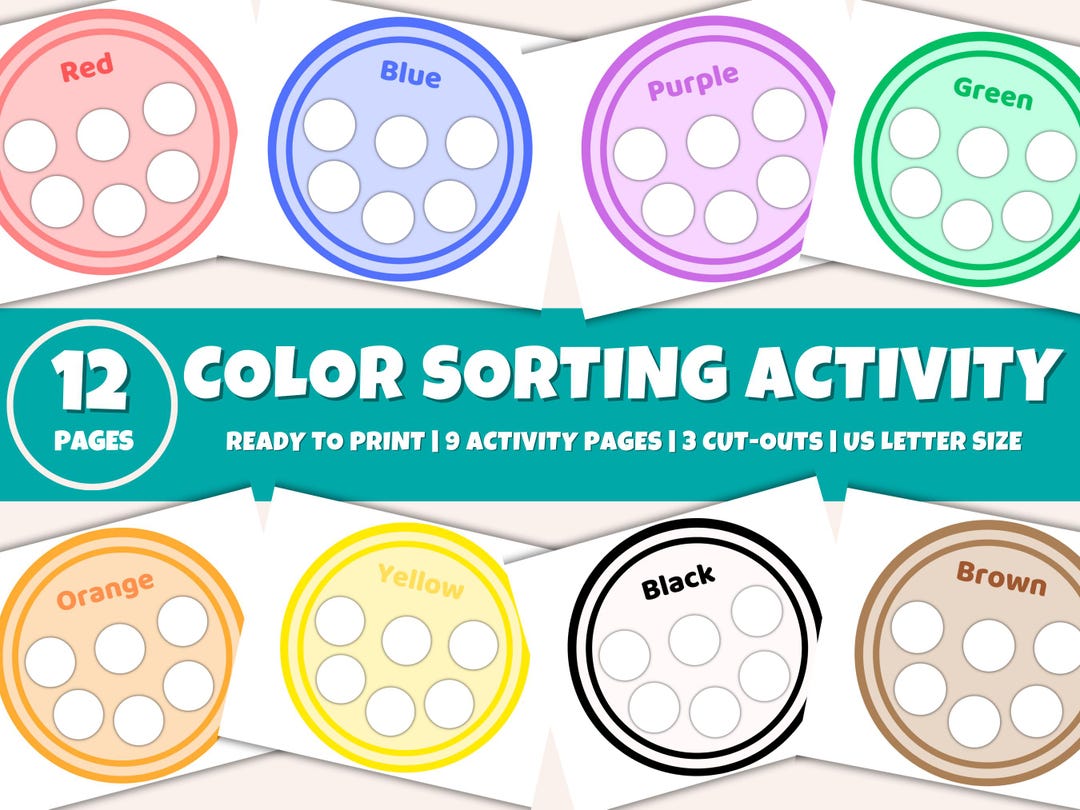 Color Sorting Montessori Activity | Color Sorting Toddler Activity ...