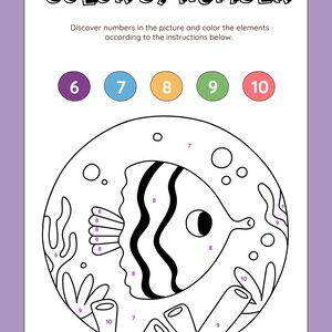 Color by Numbers Activity Pack for Kids | 50 Fun Printable Worksheets ...