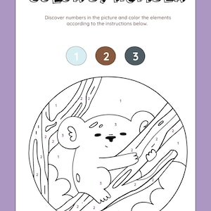 Color by Numbers Activity Pack for Kids | 50 Fun Printable Worksheets ...