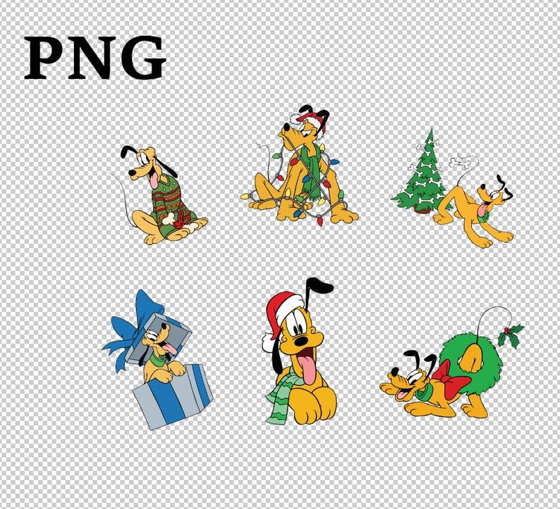 Disneyland Pluto Christmas Png, Pluto Family Matching, Digital Download ...