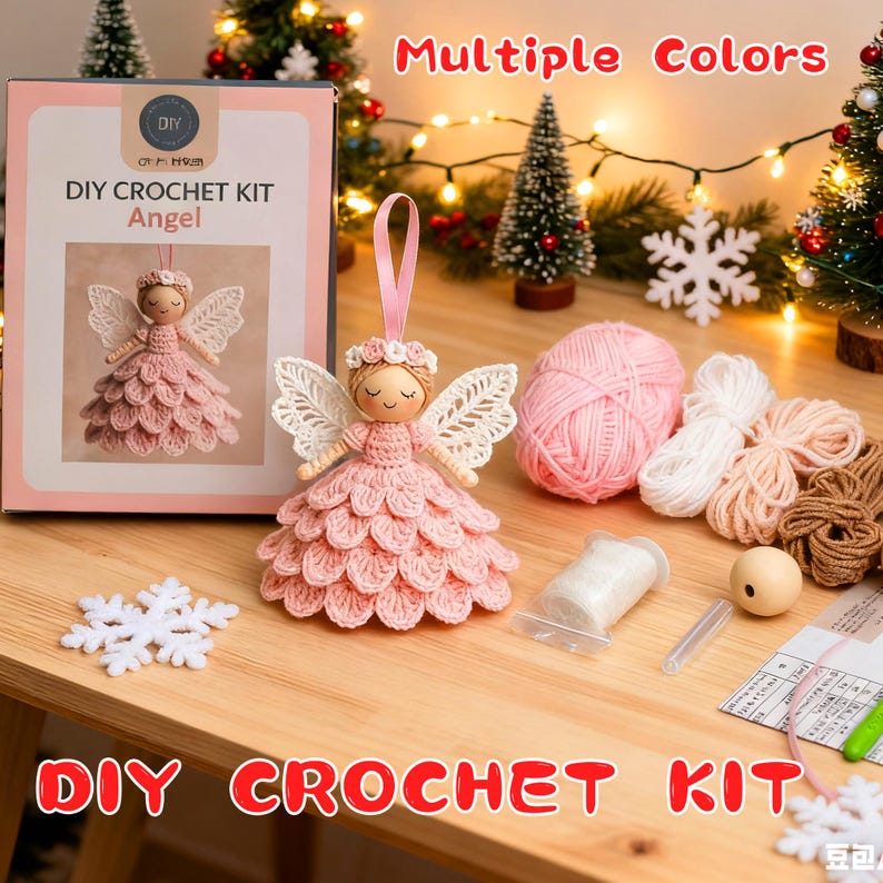 DIY Crochet Kit,angel Ornaments,gift for Crochet Enthusiasts With ...