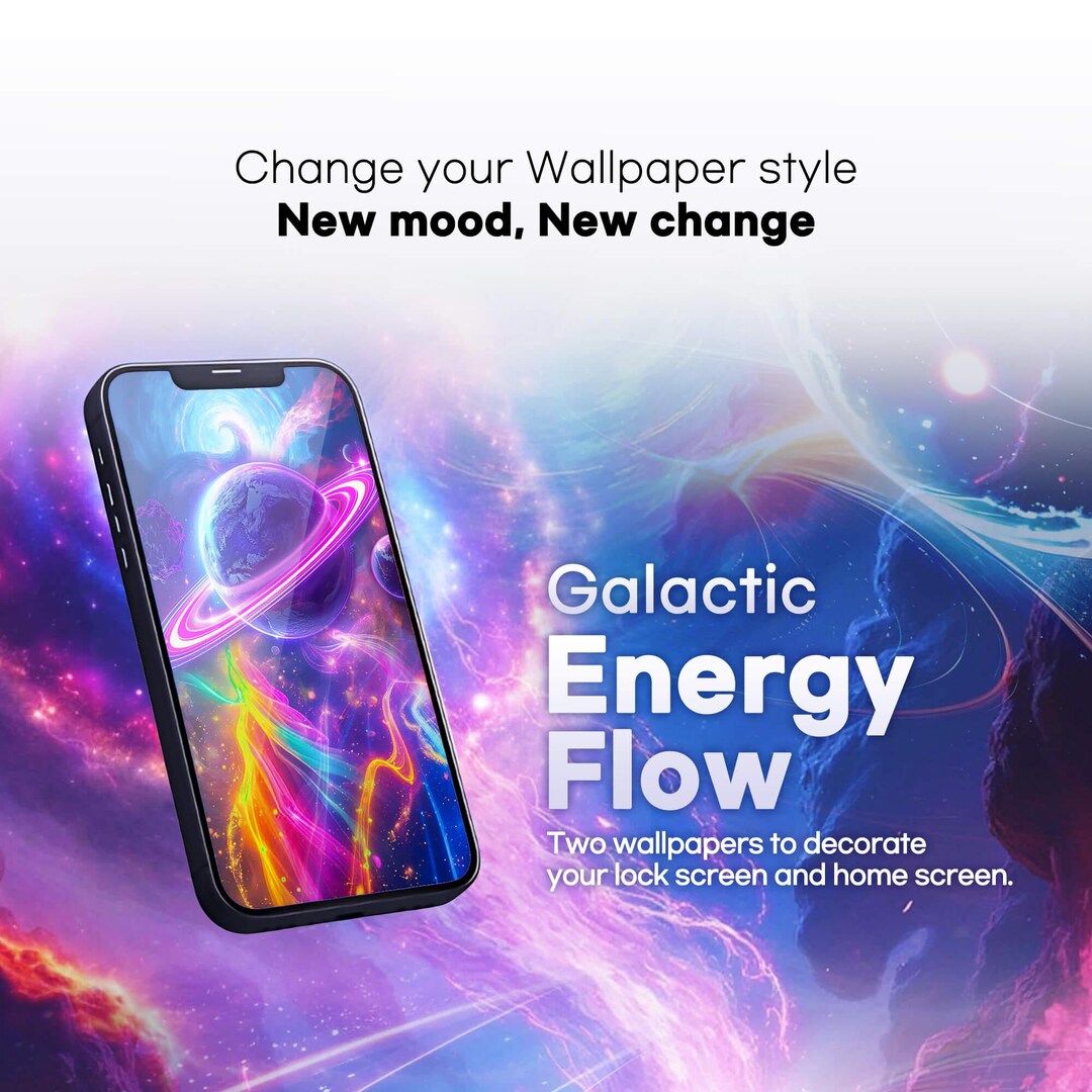 Phone Wallpaper [galactic Energy Flow] Ios/android - Etsy
