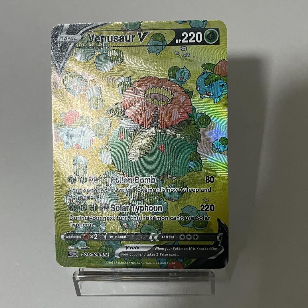 CUSTOM Venusaur V Charizard V Blastoise V Sleeping Textured English DIY ...